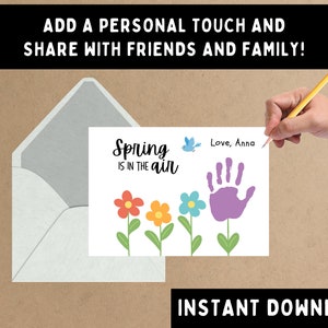 Spring Flowers Handprint Craft -- Printable DIY Spring Activity for ...