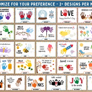 Handprint Memory Book - Printable Craft Keepsake for Kids, Toddlers and ...