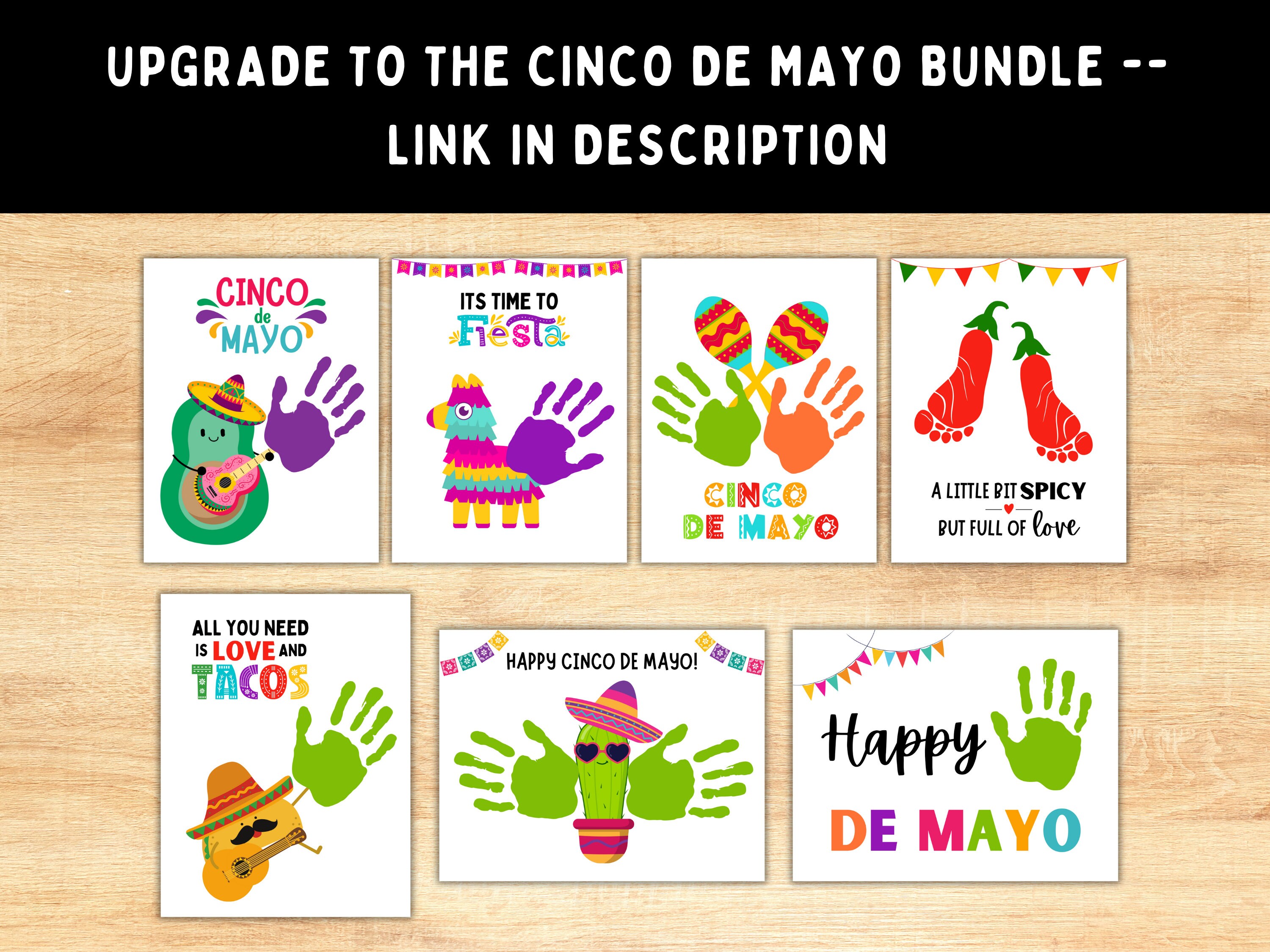 Love and Tacos Handprint Craft -- Printable DIY Cinco De Mayo Art ...