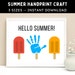 Summer Popsicle Handprint Craft Printable DIY Summer Craft Activity ...