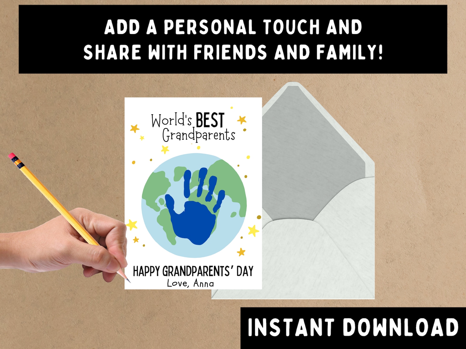Grandparents' Day Handprint Craft -- World's Best Grandparents ...