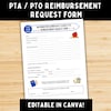 PTA / PTO Membership Form Editable Canva Template Pto/pta Parent ...