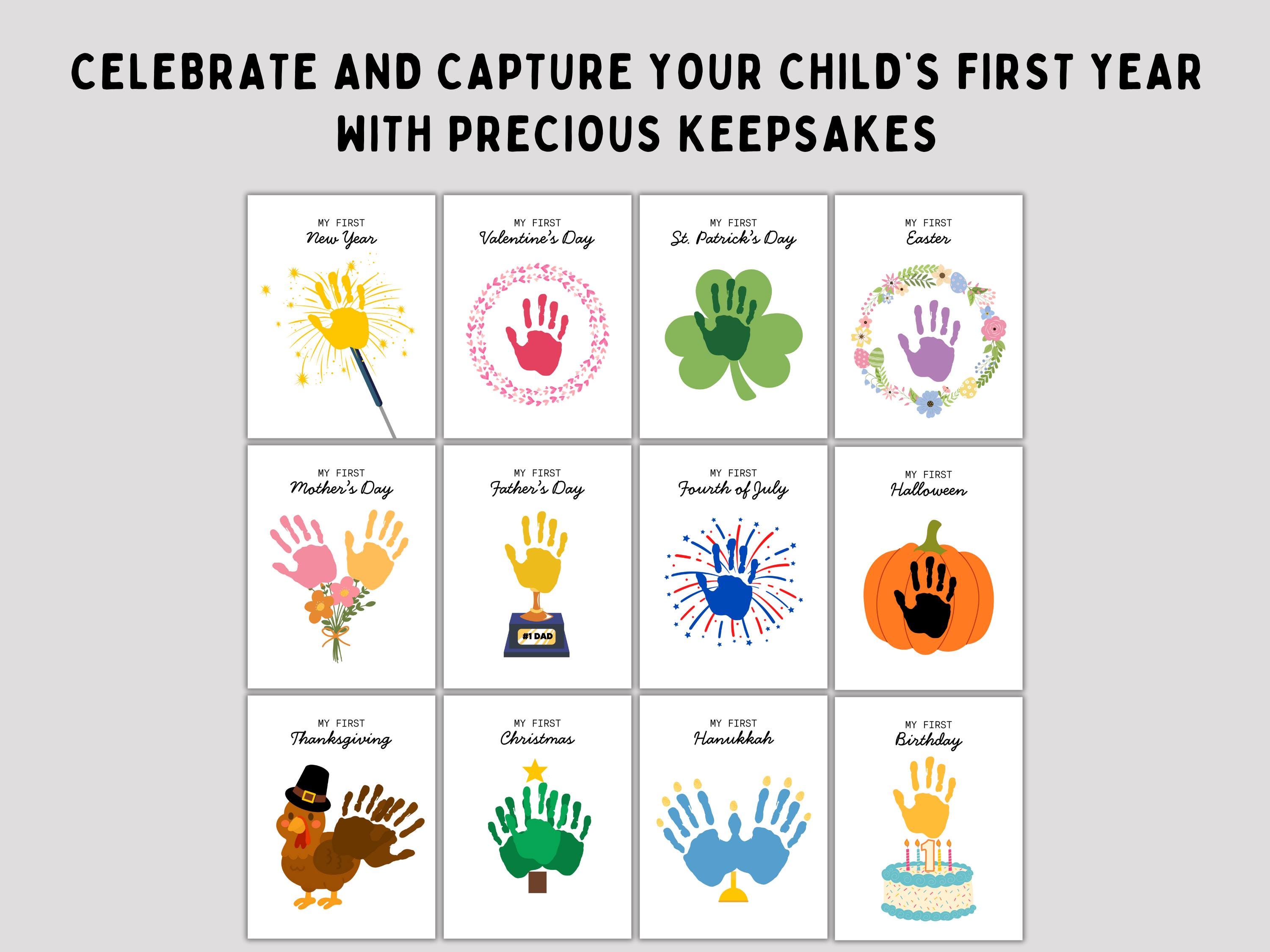 My First Holidays Handprint Bundle -- Printable DIY Keepsakes for Baby ...