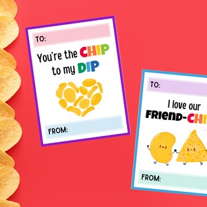 Potato Chip Classroom Valentine Cards -- Printable School and Party ...