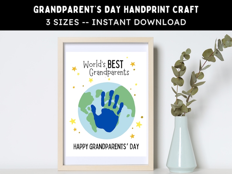 Grandparents' Day Handprint Craft -- World's Best Grandparents ...