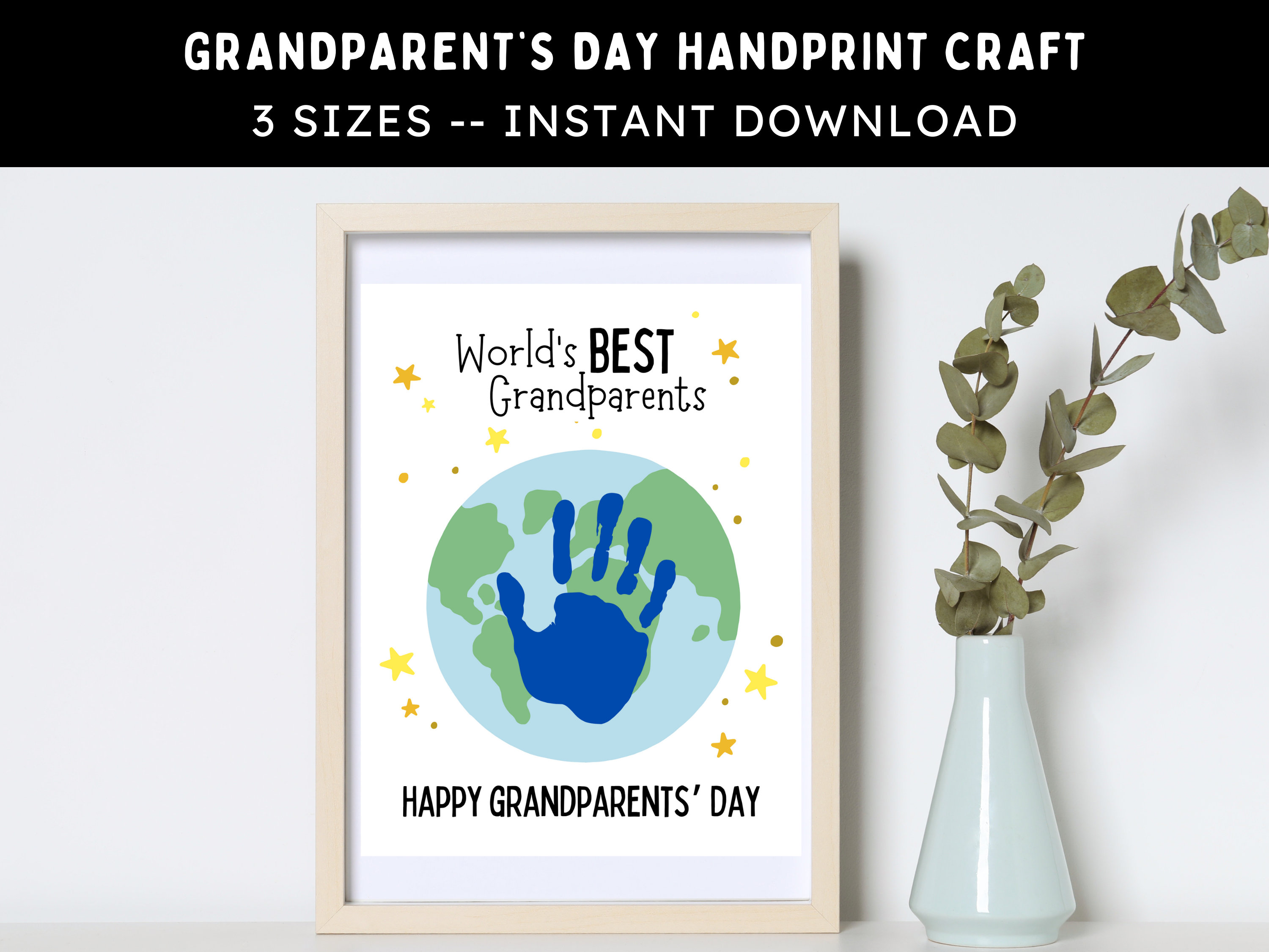 Grandparents' Day Handprint Craft -- World's Best Grandparents ...