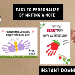15 Valentine's Day Handprint and Footprint Craft Bundle Printable DIY ...