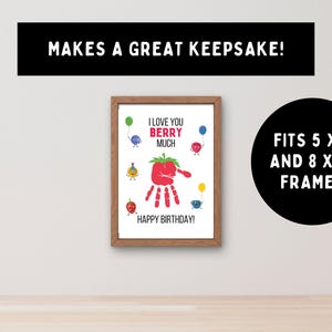 Birthday Handprint Craft - Printable DIY Birthday Card From Kids ...