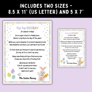 Easter Bunny Note Letter From Easter Bunny Easter Egg Hunt Printable ...