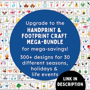 Halloween Handprint and Footprint Craft Bundle -- Printable DIY Art ...