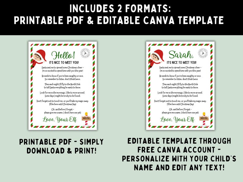 New Elf Arrival Letter -- Printable First Time Elf Welcome Letter ...