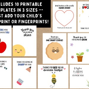 Teacher Appreciation Handprint and Fingerprint Craft Bundle ...