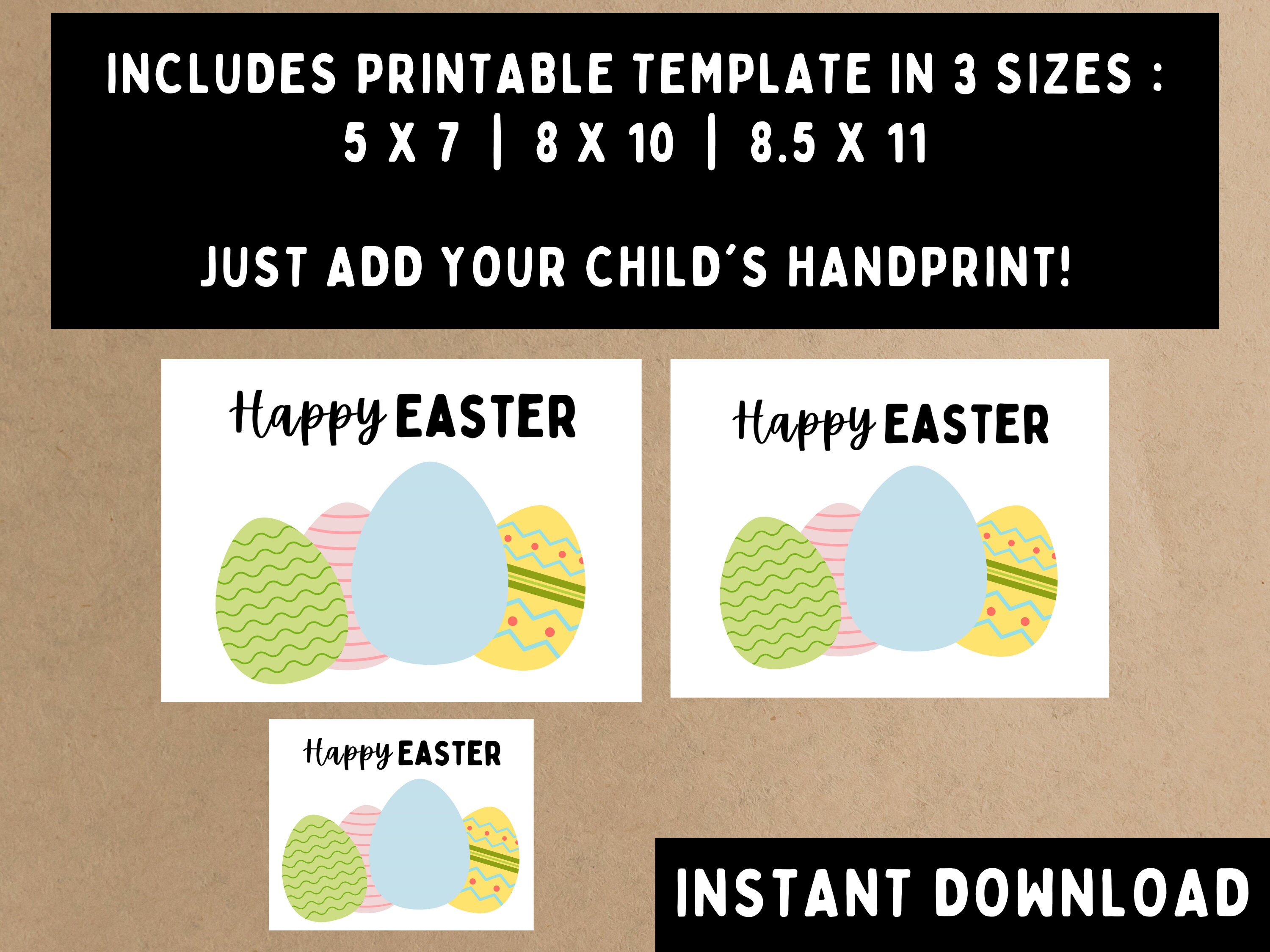 Easter Egg Handprint Craft Printable DIY Easter Handprint Activity ...