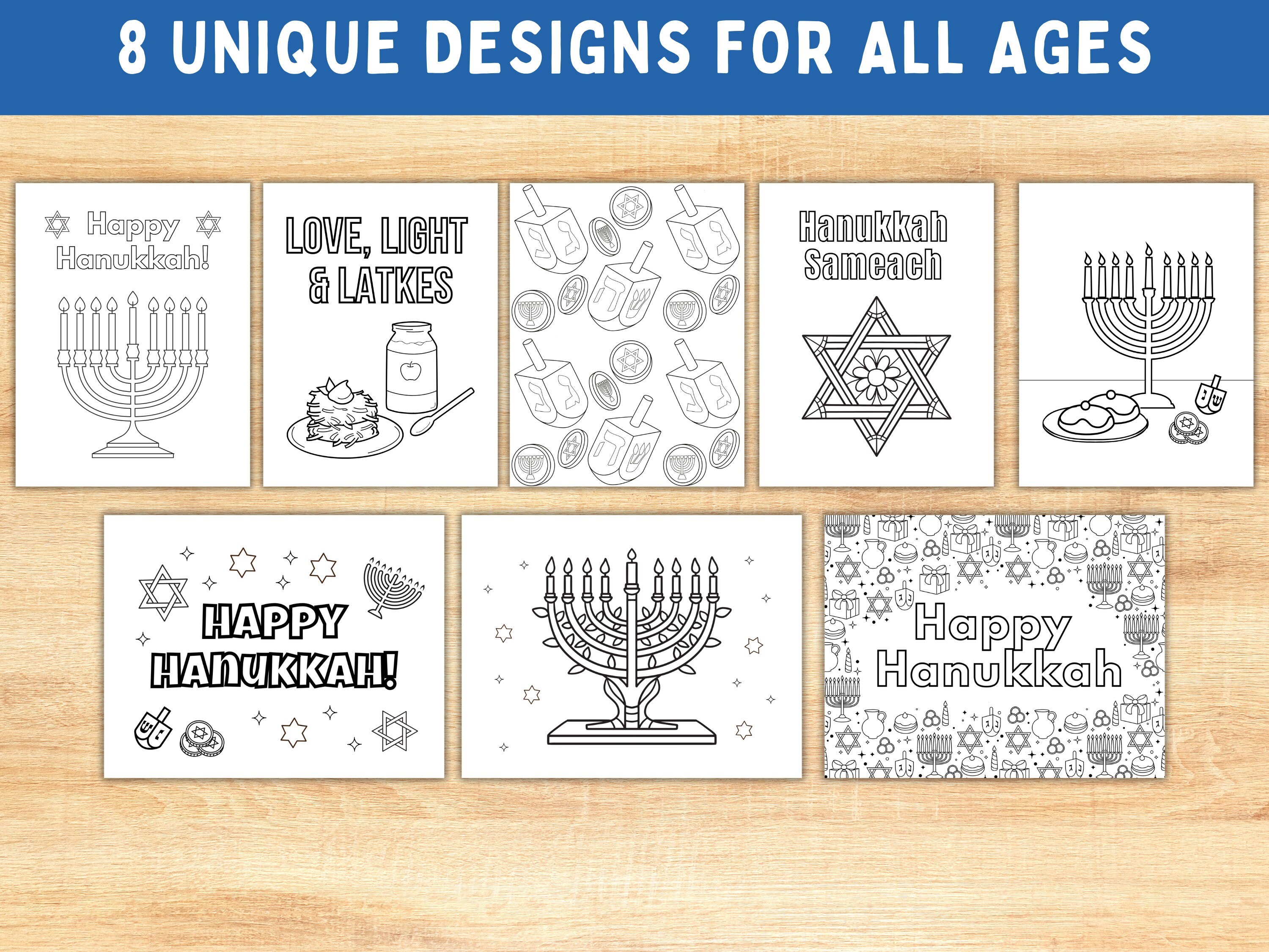 8 Hanukkah Coloring Pages -- Printable Chanukah Crafts for Kids ...