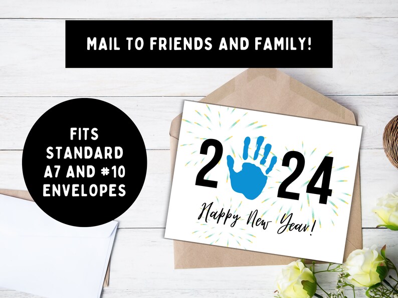 10 New Year Handprint and Footprint Craft Bundle Printable DIY New Year ...