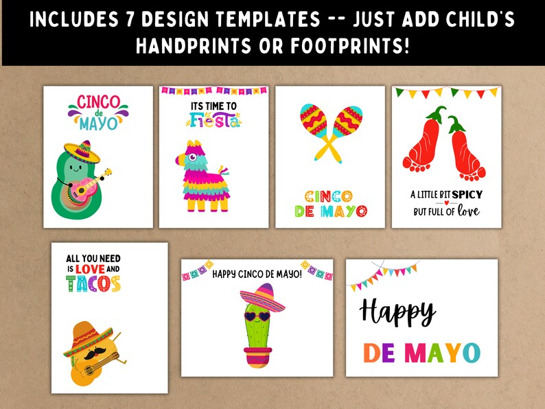 Cinco De Mayo Handprint Craft Bundle Printable DIY Craft Activities ...