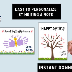 Spring Handprint Crafts -- Printable DIY Seasonal Art Activities for ...