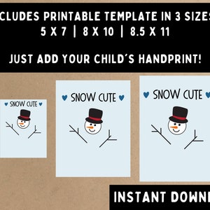 Snowman Handprint Craft -- Printable DIY Winter Activity for Kids ...
