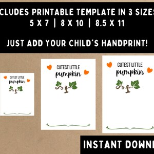 Pumpkin Handprint Craft -- Printable DIY Autumn Handprint Activity ...