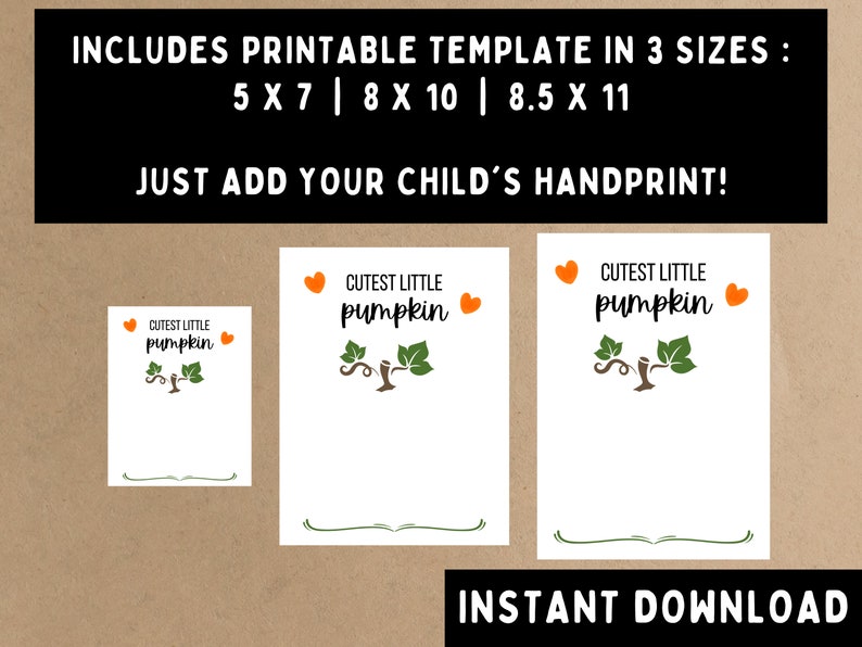 Pumpkin Handprint Craft -- Printable DIY Autumn Handprint Activity ...