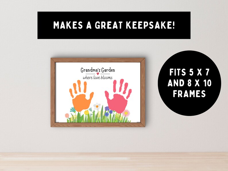 Mother's Day for Grandma Handprint Craft Bundle Printable DIY Craft ...