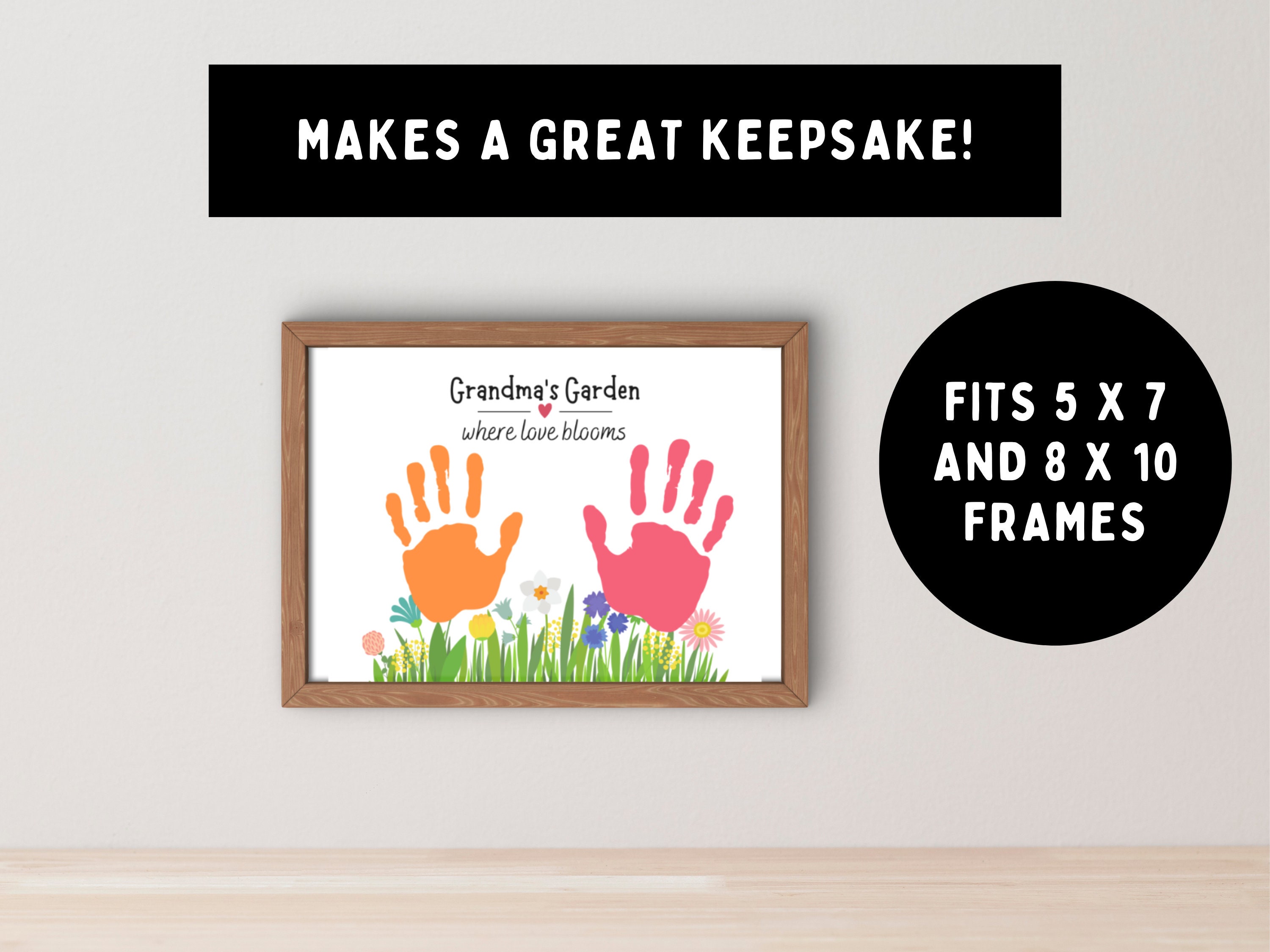 Mother's Day for Grandma Handprint Craft Bundle Printable DIY Craft ...