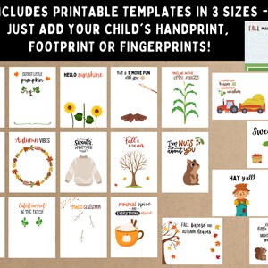 Fall Handprint and Footprint Craft Bundle -- Printable DIY Autumn Craft ...