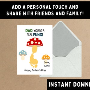 Father's Day Mushroom Handprint Craft -- Printable DIY Art Activity for ...
