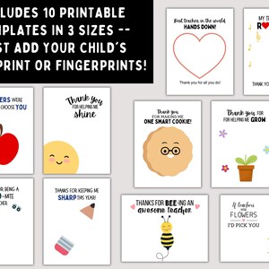 Teacher Appreciation Handprint and Fingerprint Craft Bundle ...