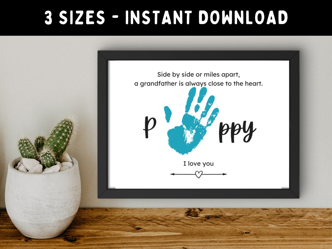 Poppy Handprint Craft Poppy DIY Gift Poppy Handmade Keepsake Handprint ...