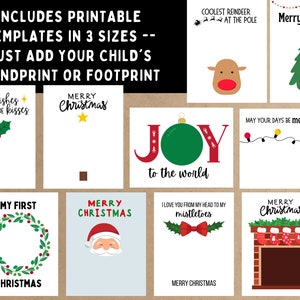 10 Christmas Handprint & Footprint Craft Bundle -- Printable DIY ...