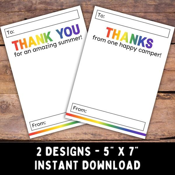 Camping Thank You - Etsy