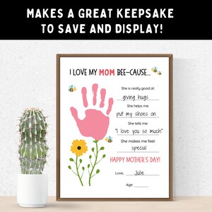 I Love My Mom Because Handprint - Interview Questions About Mom ...