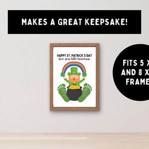 St. Patrick's Day Handprint and Footprint Craft Bundle -- Printable DIY ...