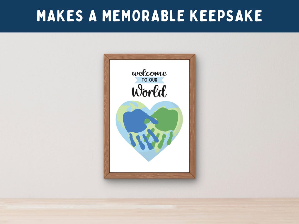 New Baby Handprint Crafts for Newborn & Siblings - Printable Keepsakes ...