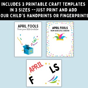 April Fools Day Handprint Craft Bundle - Printable DIY Art Activities ...