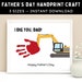 Father's Day Construction Truck Handprint Craft Printable DIY Handprint ...