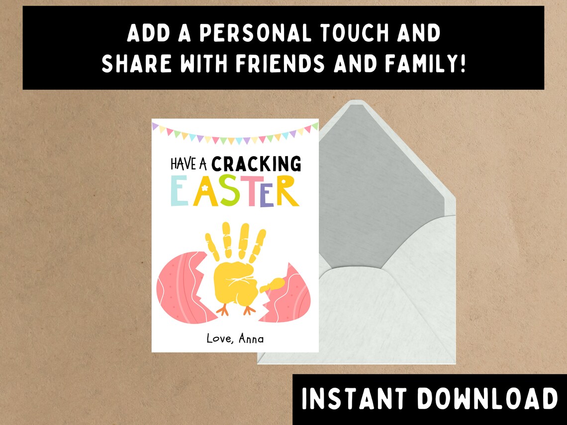 Easter Hatching Chick Handprint Craft Printable DIY Art Activity From ...