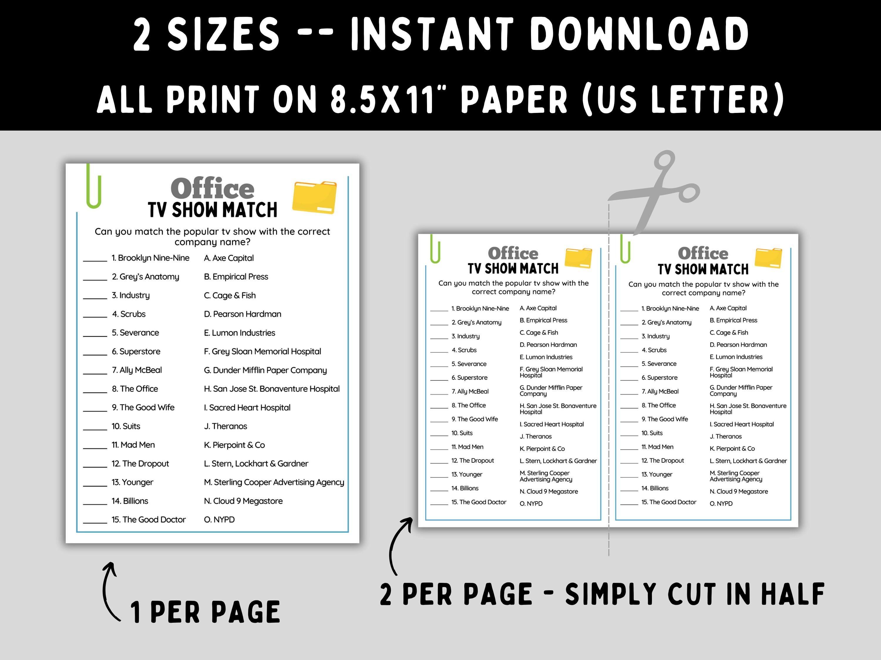 20 Office Party Games Bundle - Printable Team Building Games for Work ...