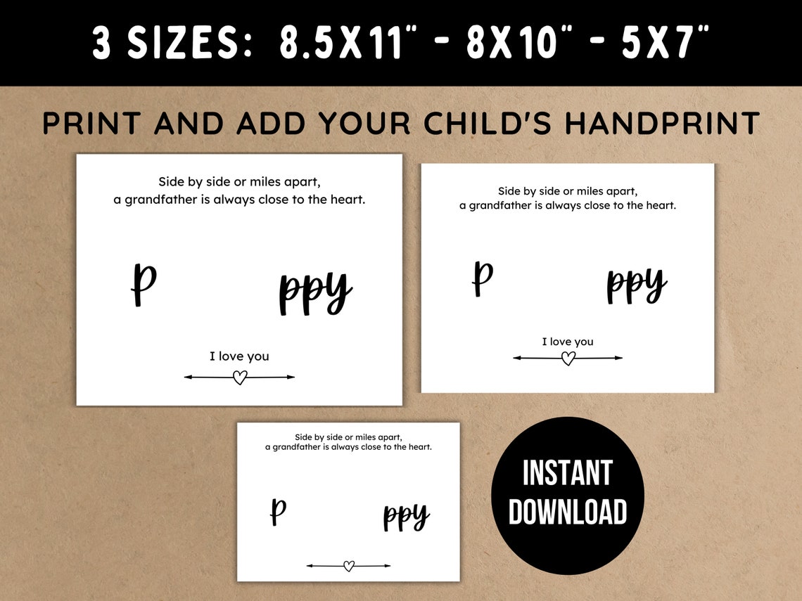 Poppy Handprint Craft Poppy DIY Gift Poppy Handmade - Etsy