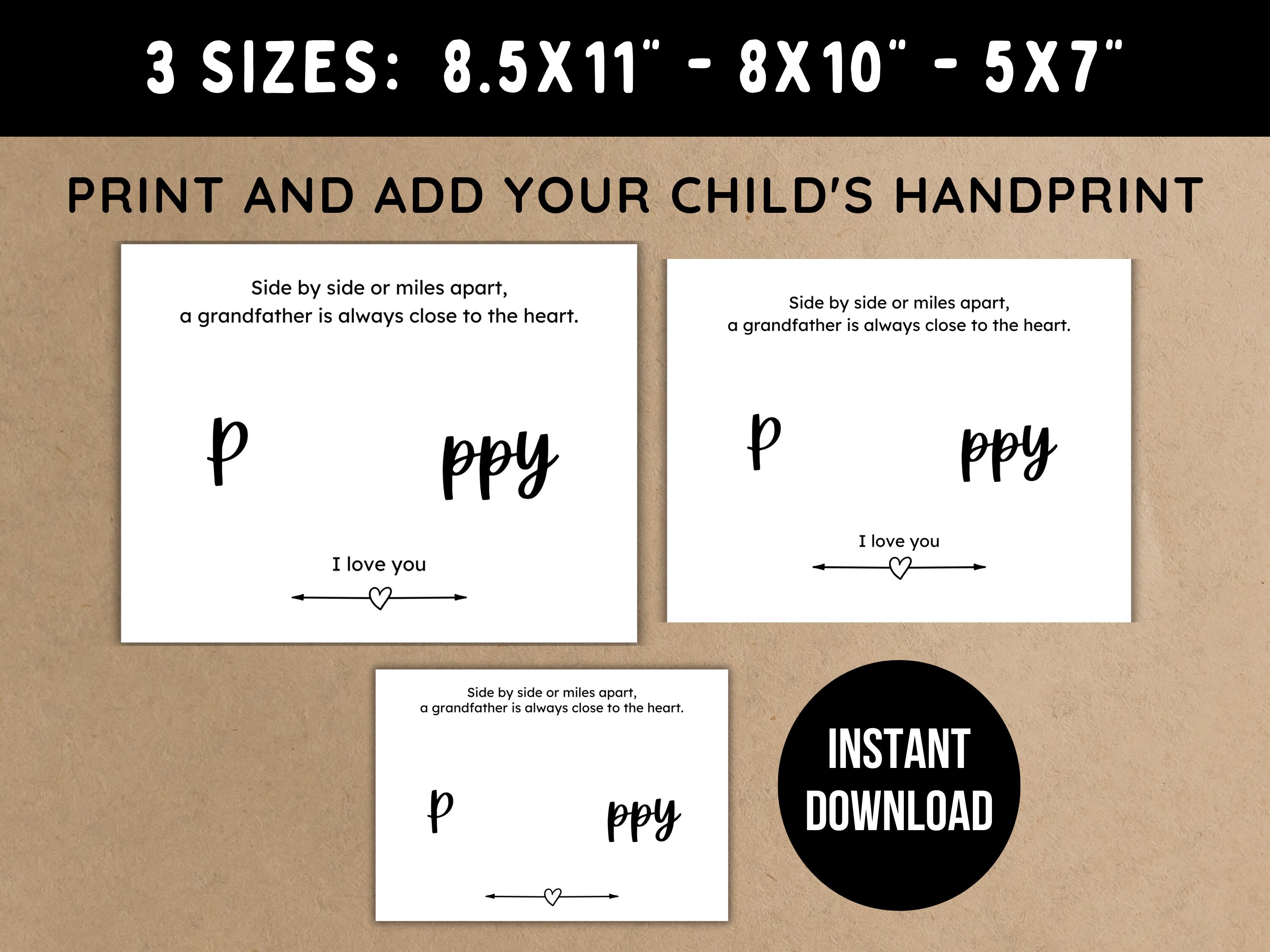 Poppy Handprint Craft Poppy DIY Gift Poppy Handmade - Etsy