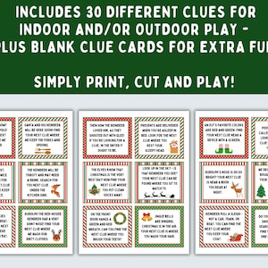 Christmas Treasure Hunt Printable Christmas Scavenger Hunt Christmas ...