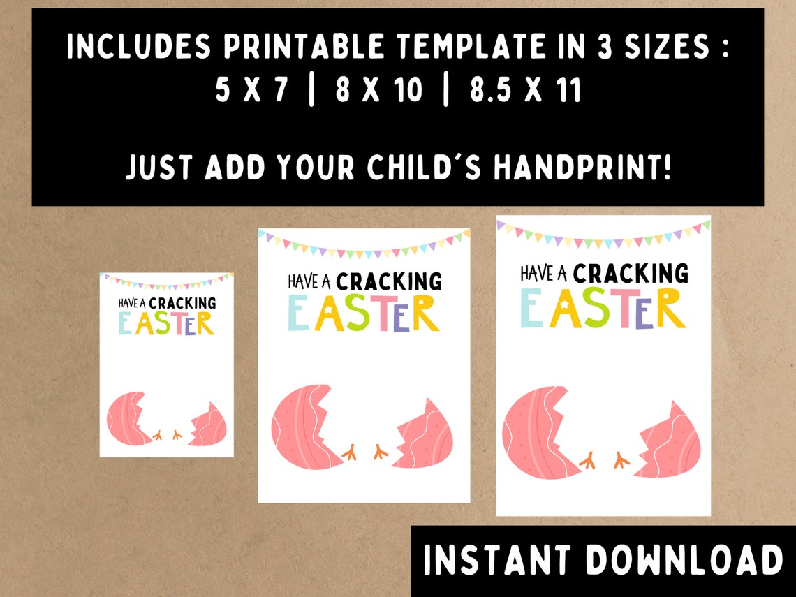 Easter Hatching Chick Handprint Craft Printable DIY Art Activity From ...