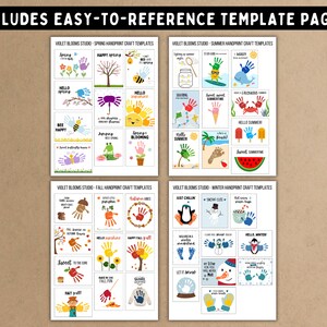40 Seasonal Handprint & Footprint Craft Bundle -- Printable DIY ...