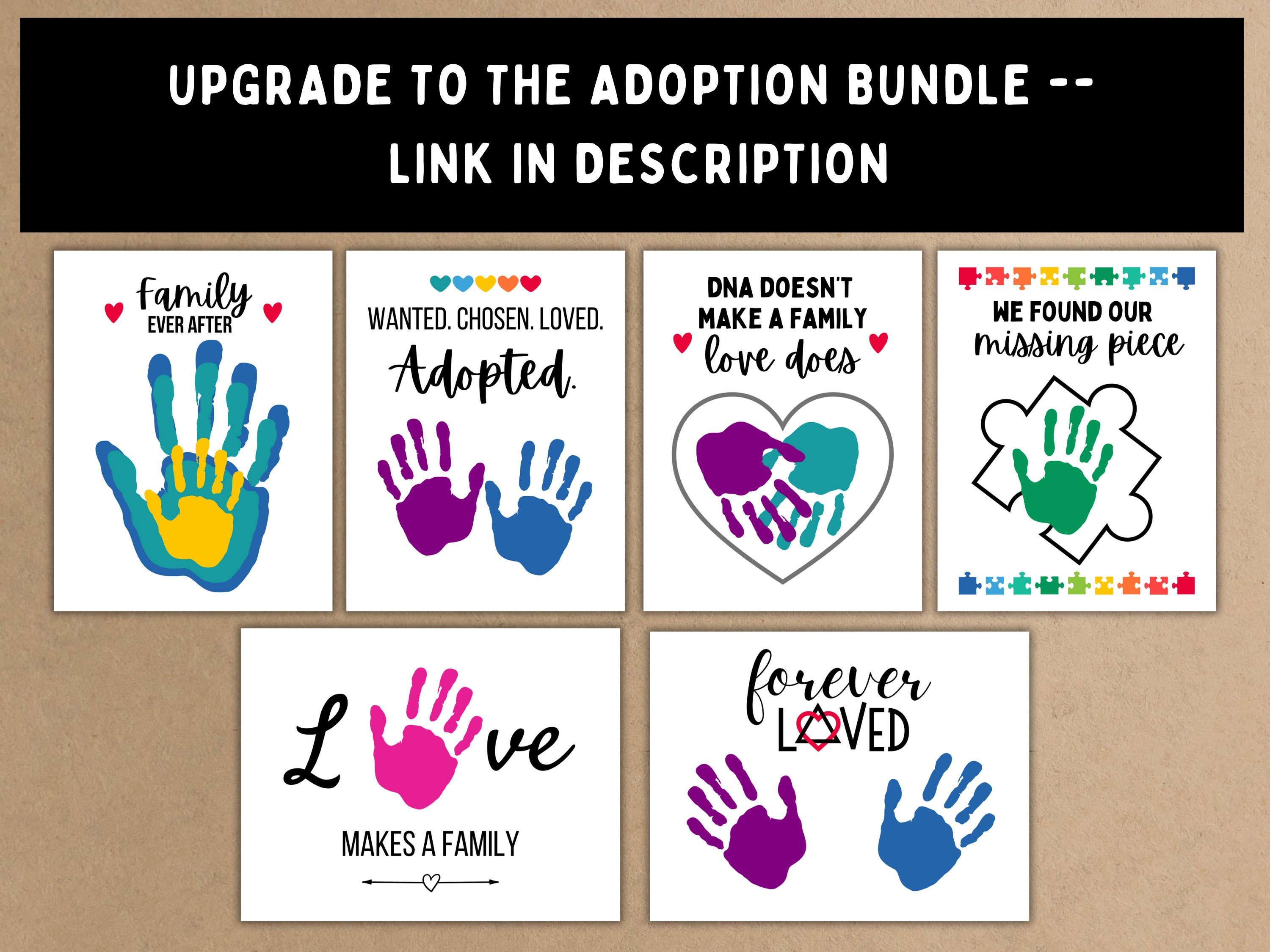 Adoption Handprint Craft - Printable Keepsake Gift to Celebrate - DIY ...