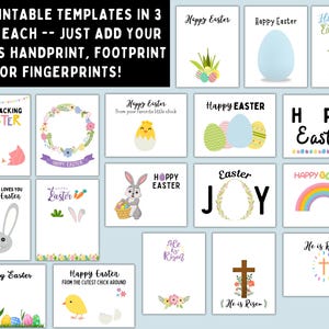 Easter Handprint, Footprint & Fingerprint Craft Bundle - Printable DIY ...