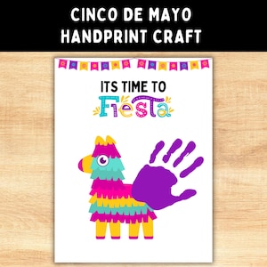 Cinco De Mayo Fiesta Handprint Craft -- Printable DIY Art Activity for ...