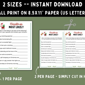 Christmas Party Games -- Printable Christmas Games -- Christmas Games ...