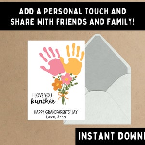 Grandparents' Day Flower Handprint Craft -- Printable DIY Art Activity ...