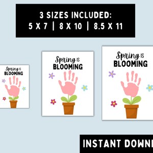 Spring Handprint Crafts -- Printable DIY Seasonal Art Activities for ...